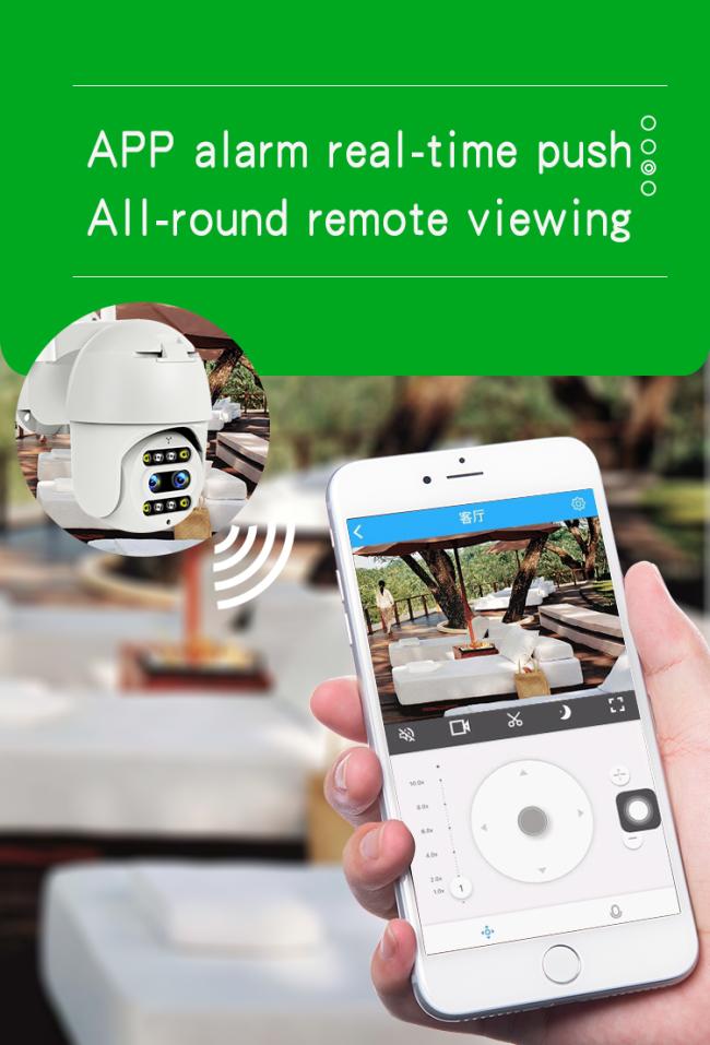 Wistino 4MP Dual Lens 10X Zoom Smart Home Surveillance Camera Video Playback Nanny Baby Security Monitor Security Camera