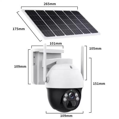 Cina videocamera di sicurezza 4MP Wireless For Outdoor del pannello solare di 3G 4G LTE in vendita