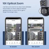 China 4MP Panoramic CCTV Security Camera with 10x Optical Zoom Floodlight PTZ Outdoor for sale