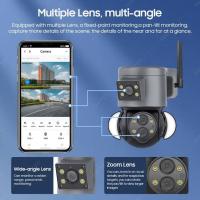 China 4MP Panoramic CCTV Security Camera with 10x Optical Zoom Floodlight PTZ Outdoor for sale
