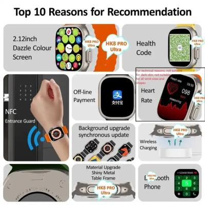 Cina Smart Watch di chiamata di RoHS IP68 BT 8 ultra HK8 pro Max Multipurpose in vendita