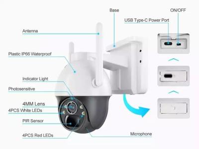 Cina Audio bidirezionale all'aperto del CCTV di 4MP Wireless Solar Powered con il sensore di CMOS in vendita