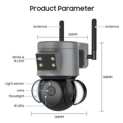 China Câmera humana do zumbido de WiFi 12X da detecção de 6MP PIR Solar Security Camera 4G à venda