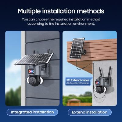 China Câmera humana do zumbido de WiFi 12X da detecção de 6MP PIR Solar Security Camera 4G à venda