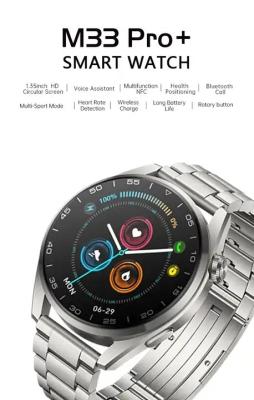 Cina NFC ECG Heart Rate Monitor Reloj Inteligente Smart Watch M33 Pro+ in vendita