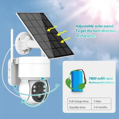 中国 CMOSの耐久の太陽動力を与えられた4Gカメラ、太陽電池パネルが付いている4MPホーム セキュリティーのカメラ 販売のため