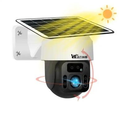 Cina Macchina fotografica solare resistente alle intemperie di 6.8W 4G PTZ, videocamera di sicurezza senza fili della batteria 4G WiFi in vendita