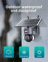 中国 3mp無線監視PTZ IPのカメラの太陽動力を与えられた電池 販売のため
