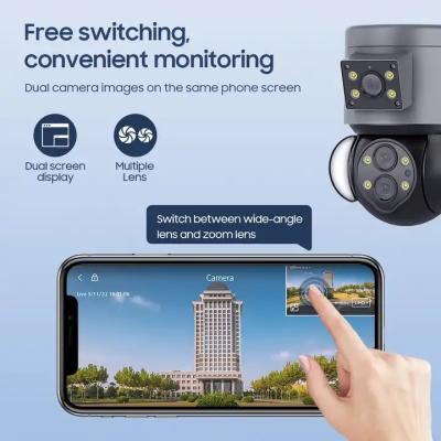 Cina 4Mp 10X Optical Zoom PTZ Floodlight Camera Weatherproof  IP65 Waterproof in vendita