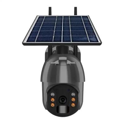 Cina Black Weatherproof Solar SIM Card Camera Outdoor Wireless WiFi 4G Solar PTZ Camera in vendita