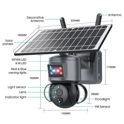 Cina Rete WiFi IP pannello solare di sicurezza 12X Zoom Camera in vendita