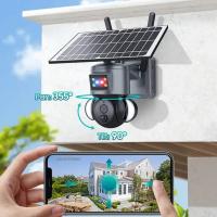 China 6MP Solar WiFi Security Camera 12X Hybrid Zoom 12000mAh Battery 4G LTE for sale