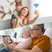 China 7 Inch WiFi Digital Photo Frame 1024x600 Capacitive Touch Screen Smart Picture Frame for sale