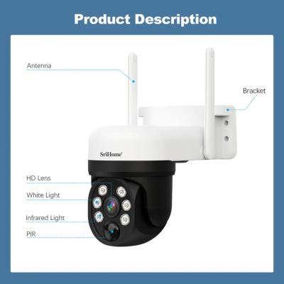 Cina 4MP Wireless Battery Outdoor Waterproof IP 66 Camera PIR Night Vision Remote Monitor View WIFI Solar Security Camera in vendita