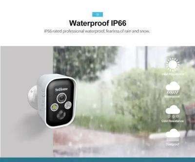 China Outdoor Waterproof IP65 low power Base station battery camera kit include 2Pcs Wifi Battery camera à venda
