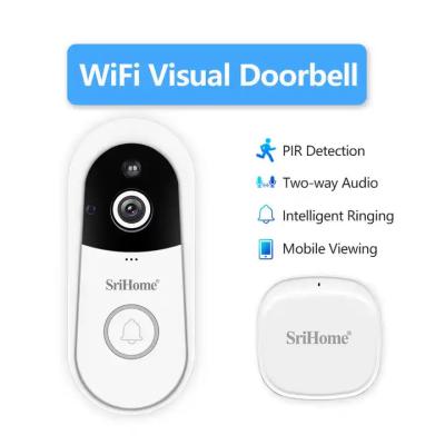 Cina Two-way Audio Smart Ringtone Reminder PIR Remote Monitoring Doorbell Battery Wireless Camera in vendita