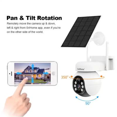 中国 Solar Battery Camera Outdoor Waterproof CCTV Camera 4MP With 4G Sim Card Camera Two-Way Audio Support Monitoring 販売のため
