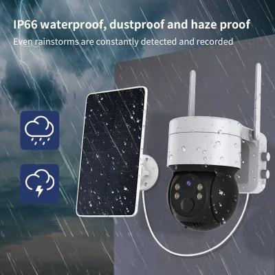 Cina Outdoor Waterproof PIR Wireless WiFi IP Security PTZ Camera H. 265 2MP Night Vision  Security PTZ Solar WiFi Camera in vendita