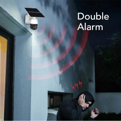 China Outdoor Wireless PIR Low Consumption 2 Way Audio 4G 20w Solar Panel Battery Power Cctv Surveillance Camera Te koop