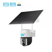 China 4G SIM Card Solar PTZ Camera 2MP 185° Wide Angle Motion Detection CCTV Security Camera for sale