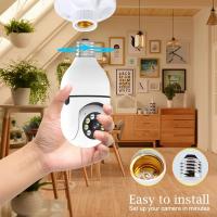 China Wireless WiFi Light Bulb Security Camera 2MP 1080P HD with H265 and 355 Degree Pan Tilt for sale