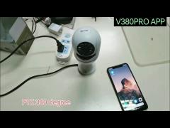 CE macchina fotografica dell'interno domestica 720P della lampadina della videocamera di sicurezza LED da 360 gradi