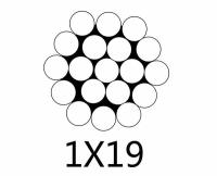 China DIN3053 1x19 Stainless Steel Wire Rope 1mm to 12mm High Tensile Strength for sale