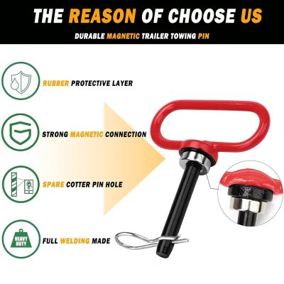 China 5/8 Inch Pin and Slip Mini Excavator Quick Hitch Pin Zinc Plated Hitch Pin with Hollow for sale
