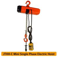 China JTHH-C Mini Single Phase Electric Hoist 125kg to 2000kg Load Capacity Compact Aluminum Body for sale