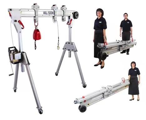 Quality Portable 500kg Aluminum Gantry Crane For Sale for sale