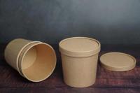 China 480ml/ 16oz Biodegradable Soup Tubs With Lids for sale