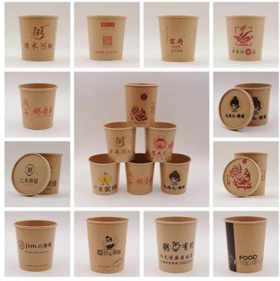 China 50 Count 12 Oz Kraft Paper Bowls with Custom Logo for sale