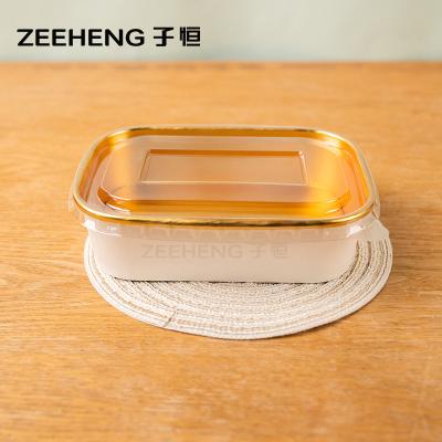 China Multi-Purpose Flexo Printing Gold Foil Food Container For Salad And Soup for sale