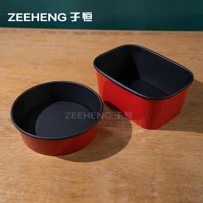 中国 アメリカ 市場 用の 蓋 を 備えた 使い捨て 紙 の 鉢 黒/赤 便利 で 実践 的 販売のため