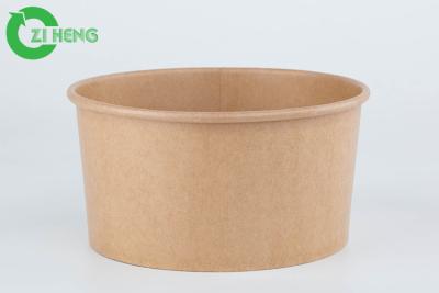 中国 100%の環境に優しい食品等級のクラフト紙の使い捨て可能なテークアウト36ozサラダ ボール 販売のため