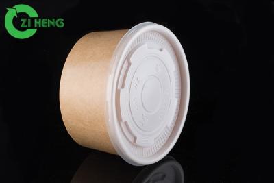 中国 環境に優しい注文のロゴを印刷した使い捨て可能な400mlクラフト紙のデザート用深皿を取り除きなさい 販売のため