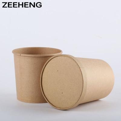 China Bpa Free Yes Disposable Paper Soup Bowls 16oz for sale