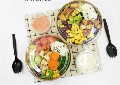 China Hot & Cold Round Kraft Paper Bowls With Lids , Customized Disposable Soup Bowls for sale