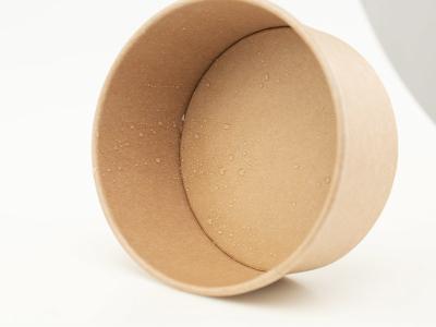 China Single Use Eco Friendly Round Kraft Paper Bowls Container Food Grade for sale