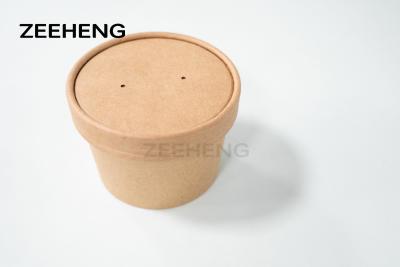 Cina Doppio PE che ricopre le ciotole di minestra biodegradabili 8OZ di coperchi in vendita