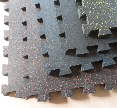 China 1402 Interlocking Speckled Rubber Tile for sale