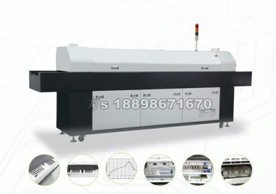 China Automatic 6 zones lead-free reflow oven with Langke patent heating technology for sale