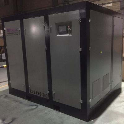 China AC POWER 125HP Large Horsepower Stationary Exhaust Screw Air Compressor for Industrial for sale