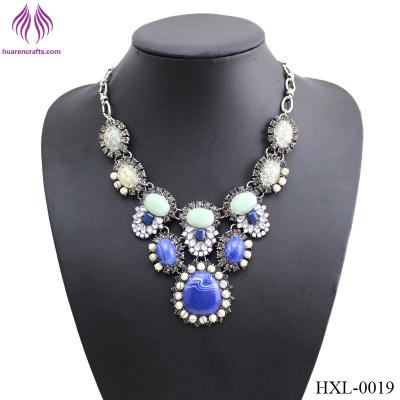 China Fashion Gorgeous sapphire exaggerated necklace for sale