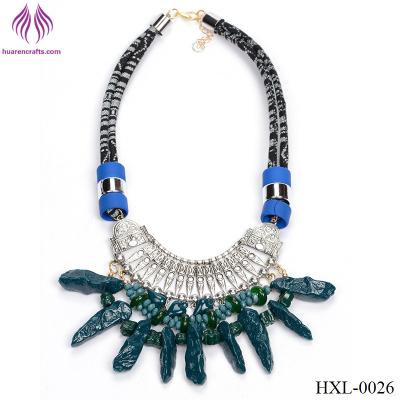 China Fashion exaggeration Imitation stone irregular geometric necklace for sale
