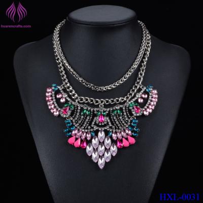 China exaggerated flower adornment sweater necklace for sale