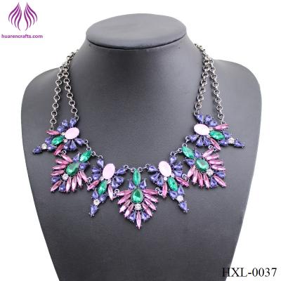 China Brand fashion exaggerate sparking crystal statement jewelry necklaces for sale