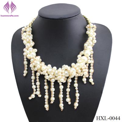 China Fashion Handmade beaded exaggerated pearl necklace for sale