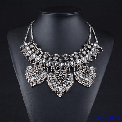 China Jewelry Pendant Chain Crystal Choker Chunky Statement Bib Necklace for sale