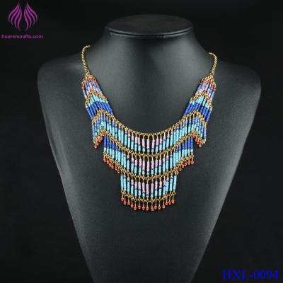 China Large ladder shaped gemstone pendant graduated beads necklace for sale